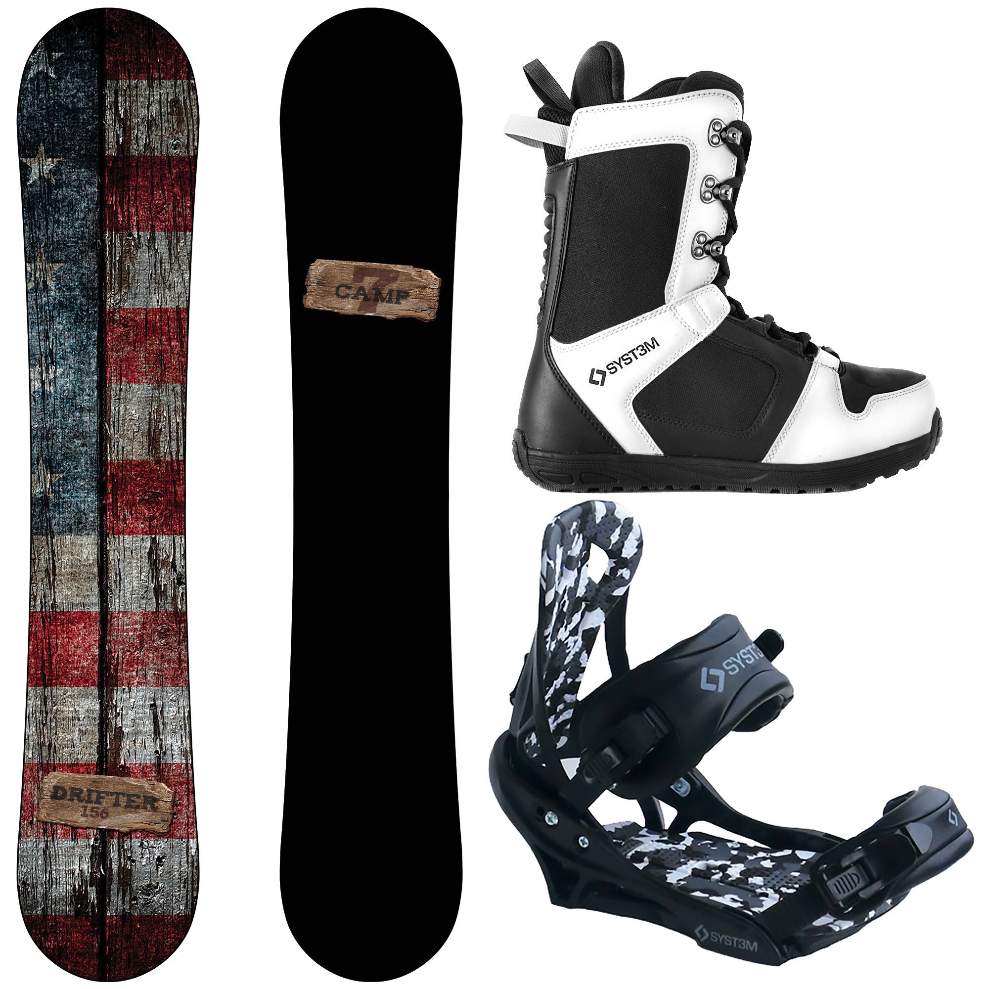 2026 Complete Snowboard Package - Camp Seven Drifter, APX Boots, APX ...