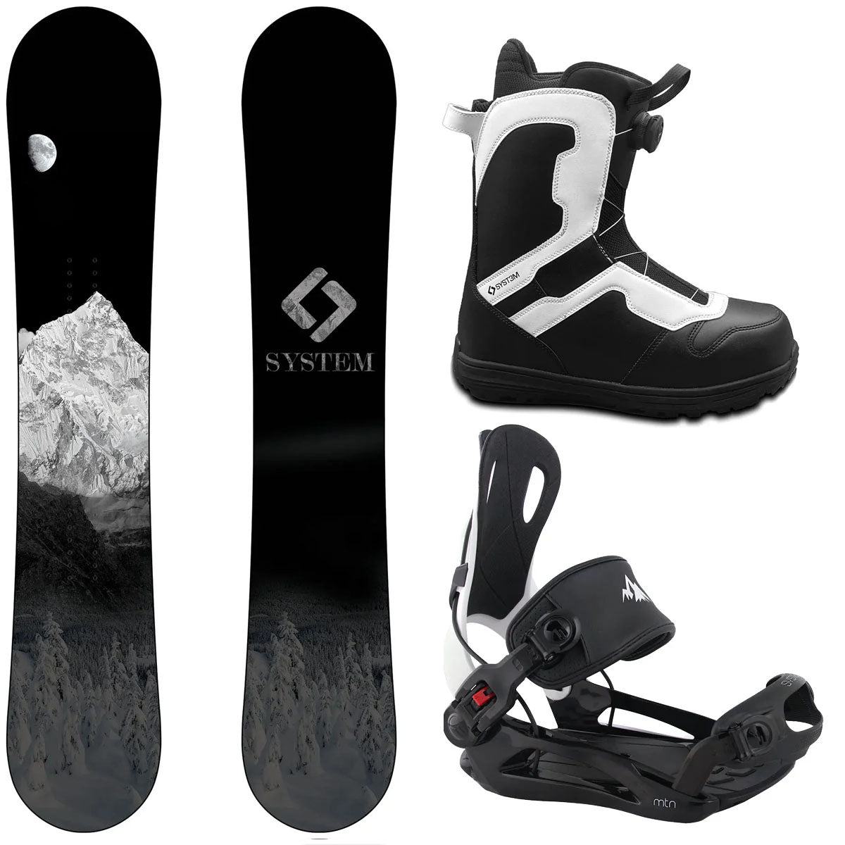 2026 Complete Snowboard Package - System MTN, Pro Twist Boots, MTN ...
