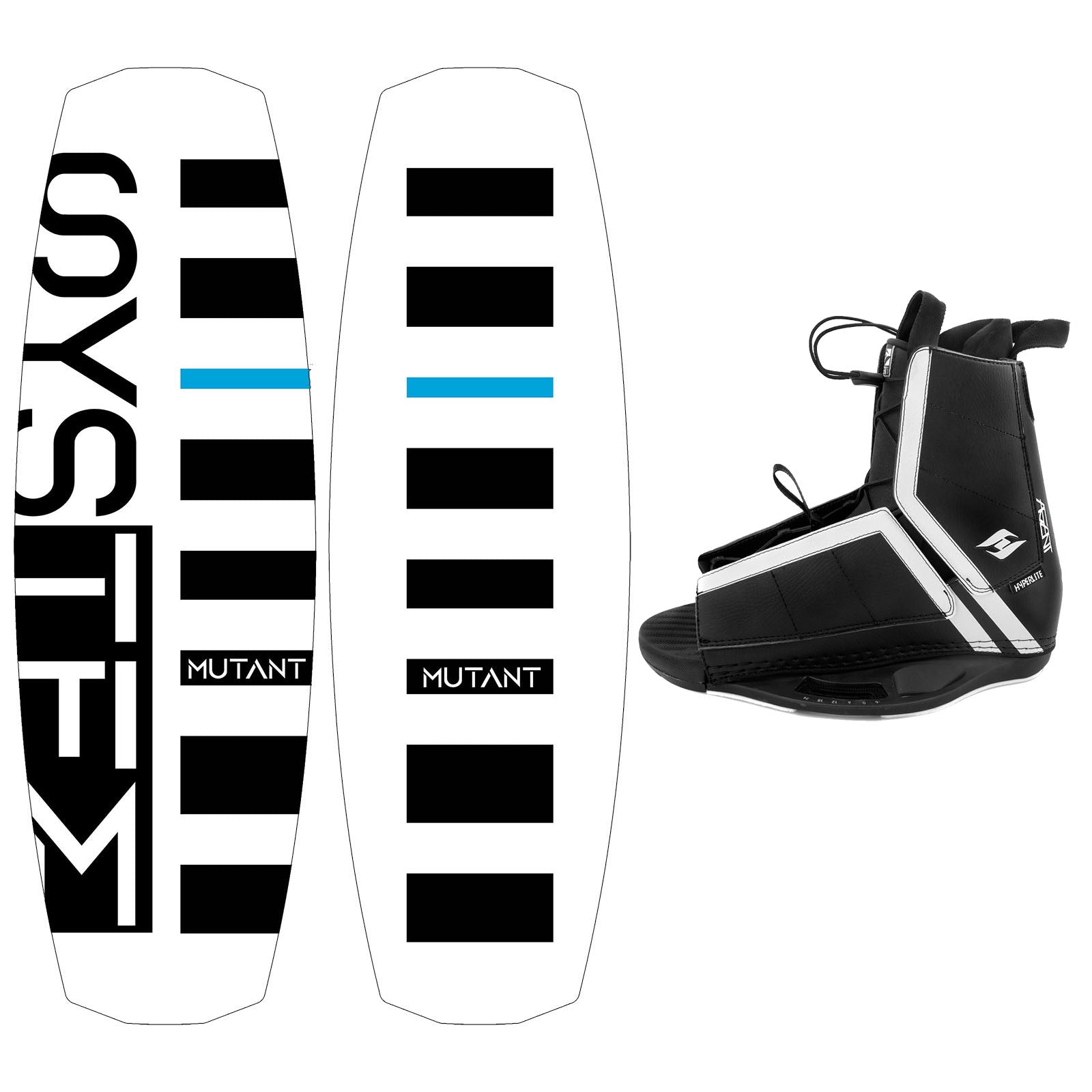 2026 Complete Wakeboard Package - System Mutant Wakeboard, Agent ...